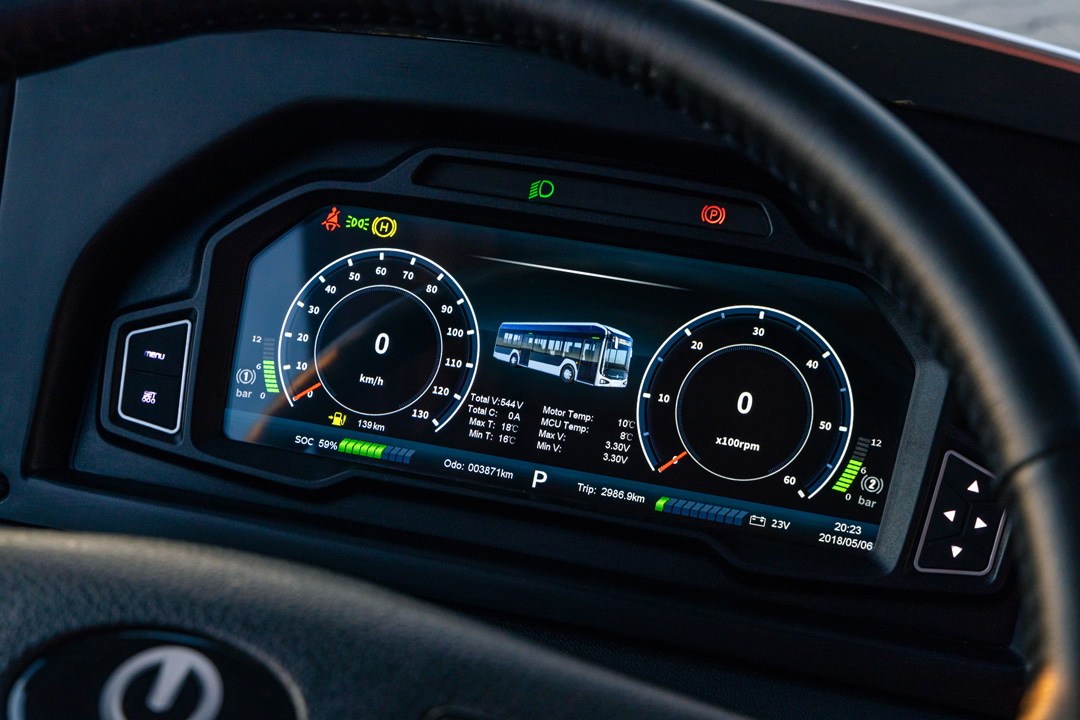 Comfort features for the electric bus driver